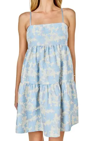 Endless Rose Floral Jacquard Minidress