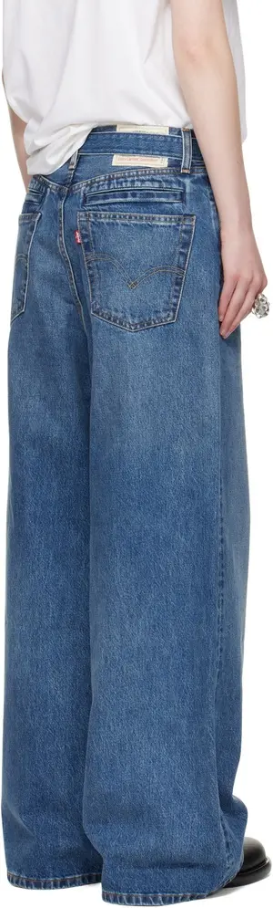 Sacai Logo Patch Wide-leg Jeans