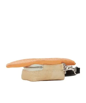 DOUBLET Grained Leather Sushi Clutch - Nude