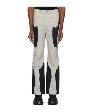 KUSIKOHC Stitching Structure Waist Loop Casual Pants