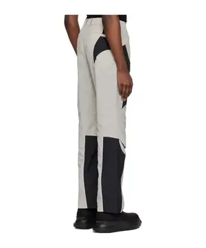 KUSIKOHC Stitching Structure Waist Loop Casual Pants