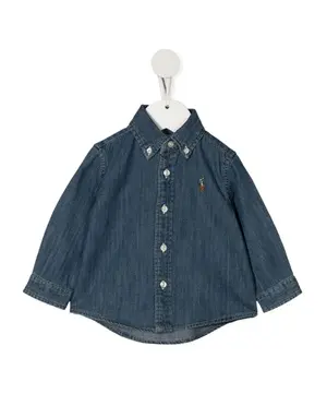 Polo Ralph Lauren Embroidered Denim Shirt - Blue