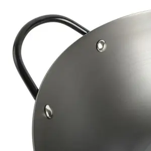BABISH Pre-seasoned Carbon Steel Flat Bottom Wok