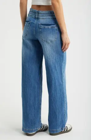 YMI Bella Wide Leg Triple Waist Jeans
