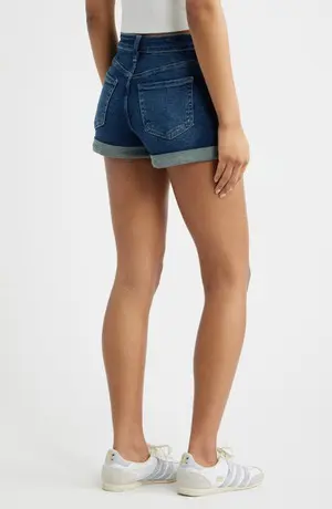 YMI Cuffed Hem Denim Shorts