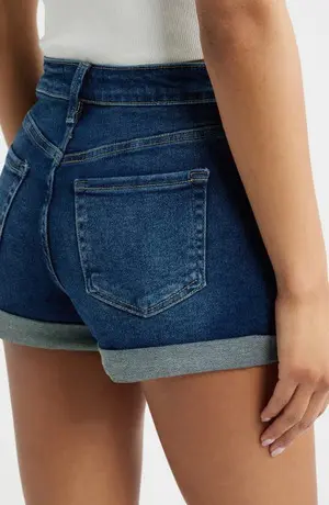 YMI Cuffed Hem Denim Shorts