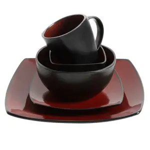 GIBSON ELITE Soho Lounge Square 40-piece Stoneware Dinnerware Set