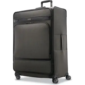 HARTMANN Herringbone Deluxe Extended Journey Expandable Spinner Luggage - Black Herringbone