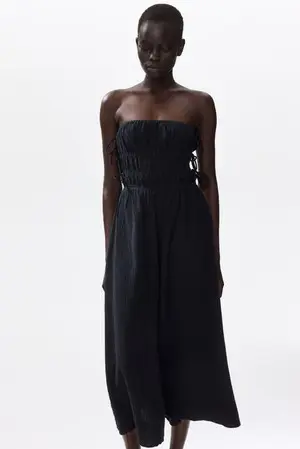 H&M Muslin Bandeau Midi Dress