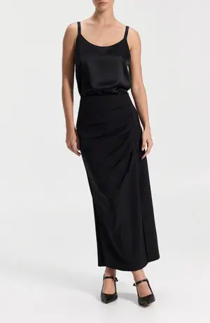 Ronen Chen Midi Skirt With A Slit