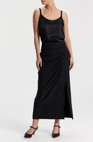 Ronen Chen Midi Skirt With A Slit