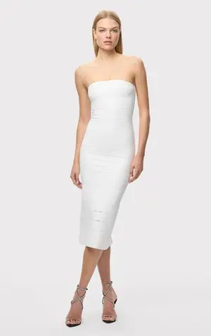Herve Leger Cassidy Dress - Alabaster