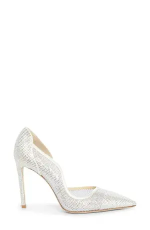 JIMMY CHOO Brigitte Crystal Embellished Half D'orsay Pump