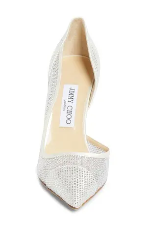 JIMMY CHOO Brigitte Crystal Embellished Half D'orsay Pump