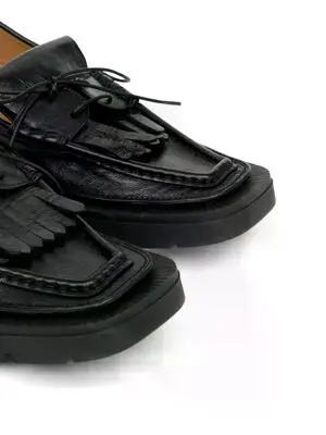 MAISON MARGIELA Fringed Leather Loafers - Black