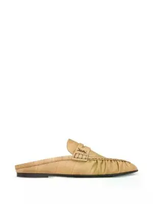 Saint Laurent Plaque Ruched Loafers
