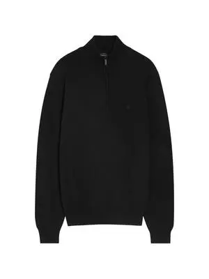Emporio Armani Half-zip Embroidered Logo Sweater