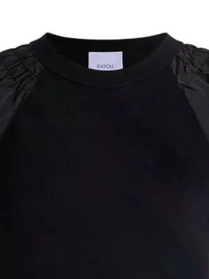 PATOU Tie-detail Puff Sleeve T-shirt - Black