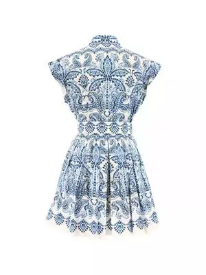 Cara Cara Octavia Paisley-print Belted Mini Dress
