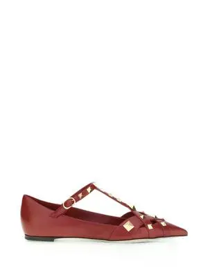 Valentino Garavani Studded Cage Flat Pumps
