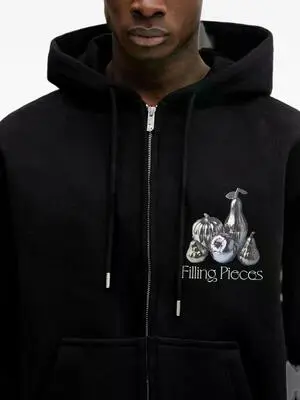 Filling Pieces Graphic Print Zip-up Hoodie