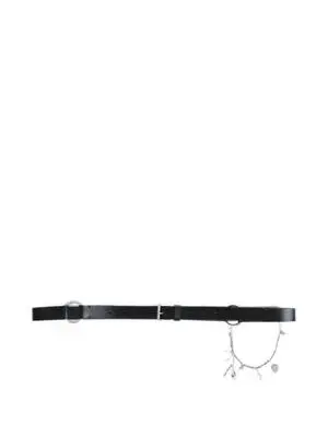 ANN DEMEULEMEESTER Charis Charm-embellished Leather Belt - Black