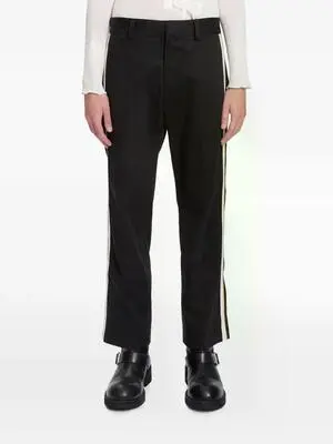 ANN DEMEULEMEESTER Cotton Twill Side Stripe Trousers