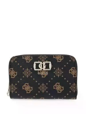 Guess Emelie Logo-print Zip-around Wallet - Black