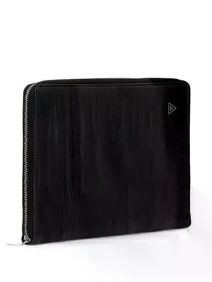 Guess Milano Logo-plaque Textured Wallet - Black
