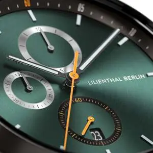 Lilienthal Berlin Chronograph Getaway Mesh Anthracite Brushed