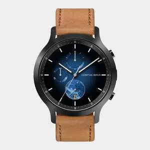 Lilienthal Berlin Chronograph Meteorite Flare Leather Light Brown