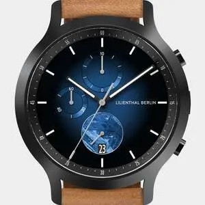 Lilienthal Berlin Chronograph Meteorite Flare Leather Light Brown