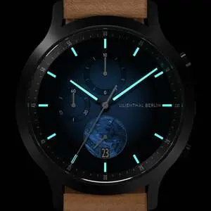 Lilienthal Berlin Chronograph Meteorite Flare Leather Light Brown