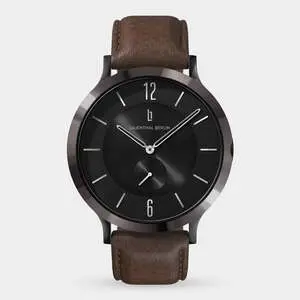 Lilienthal Berlin The Classic Dark Silver Leather Dark Brown