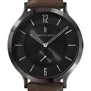 Lilienthal Berlin The Classic Dark Silver Leather Dark Brown