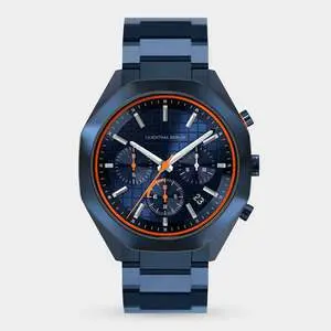 Lilienthal Berlin Octachrono Orange Stainless Steel Brushed - Blue