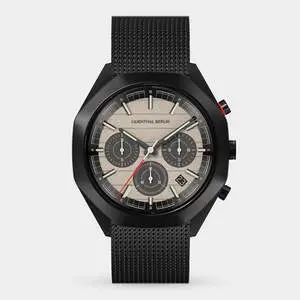 Lilienthal Berlin Octachrono Black Sand Mesh Black Matte - Beige