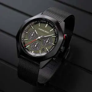 Lilienthal Berlin Octachrono Black Olive Mesh Black Matte