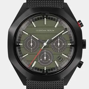 Lilienthal Berlin Octachrono Black Olive Mesh Black Matte
