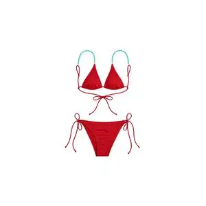 LUISADELMAR SWIMWEAR Chimi Bikini In Cherry - Red
