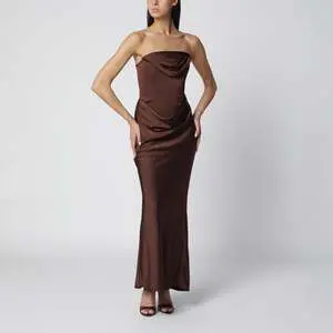 ROTATE BY BIRGER CHRISTENSEN Strapless Maxi Dress With Bodice