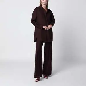 Victoria Beckham Virgin Wool Flannel Shirt - Purple