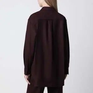 Victoria Beckham Virgin Wool Flannel Shirt - Purple