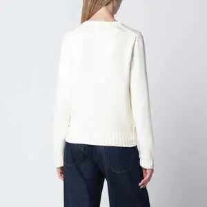Polo Ralph Lauren Cotton Sweater With Flag Motif - Beige