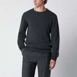 ROBERTO COLLINA Crew Neck Merino Wool Blend Sweater - Grey