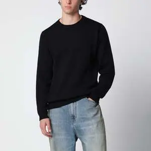ROBERTO COLLINA Merino Wool Crew Neck Sweater - Black