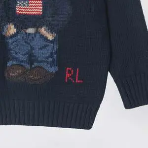 Polo Ralph Lauren Navy Polo Bear Cotton Sweater