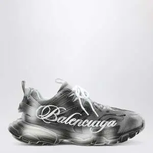 Balenciaga Track Stencil Logo Sneakers In /white