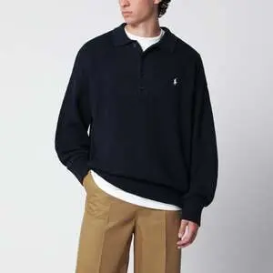 Polo Ralph Lauren Navy Polo Sweater With Flag Motif