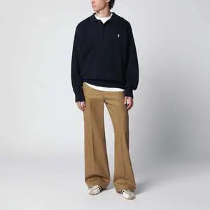 Polo Ralph Lauren Navy Polo Sweater With Flag Motif